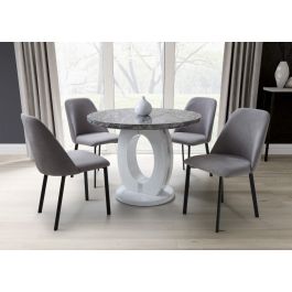 Rhodes Marble Effect Round Dining Table