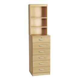 Home Office Six Drawer Unit With OSA Hutch